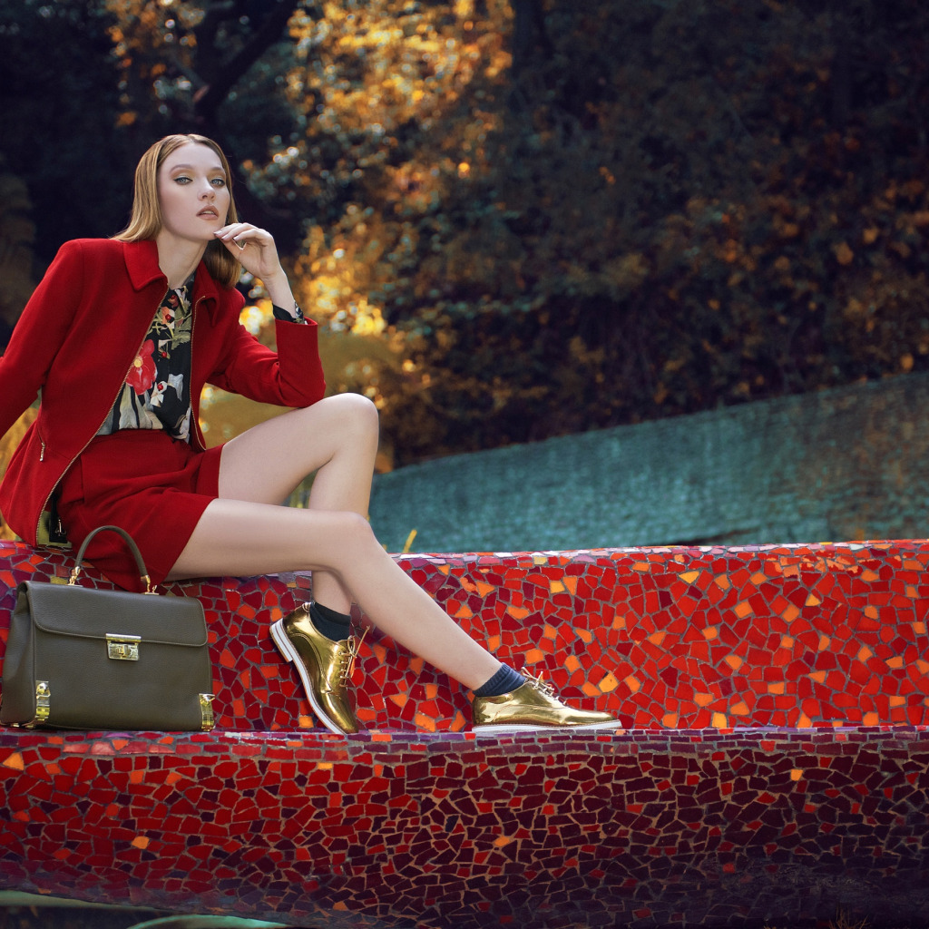 Download wallpaper girl, model, costume, bag, fashion, section girls in ...