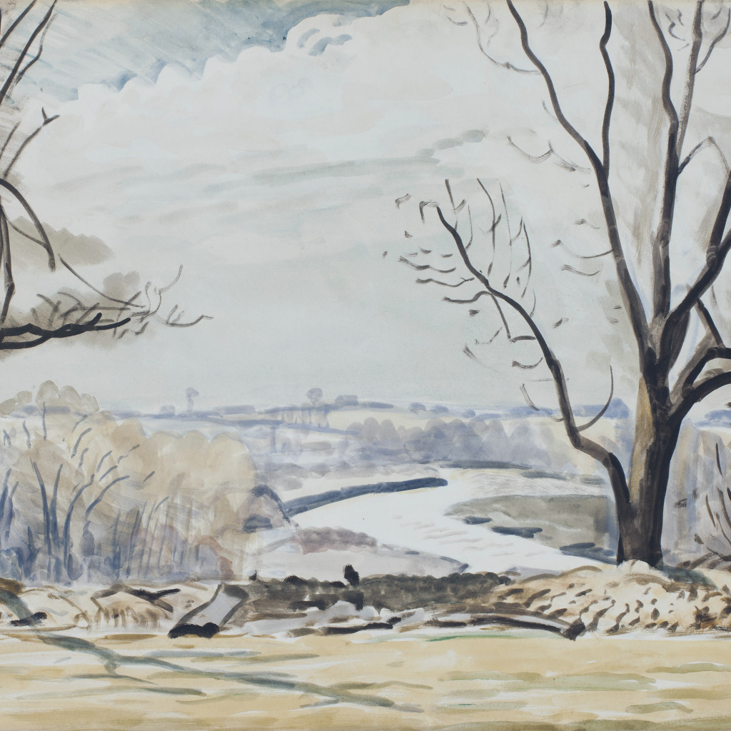 Download wallpaper 1935, Charles Ephraim Burchfield, Spring Afternoon ...
