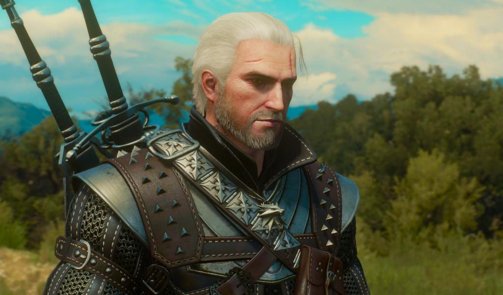 Download wallpaper sword, armor, armor, The Witcher, Geralt, hunter ...