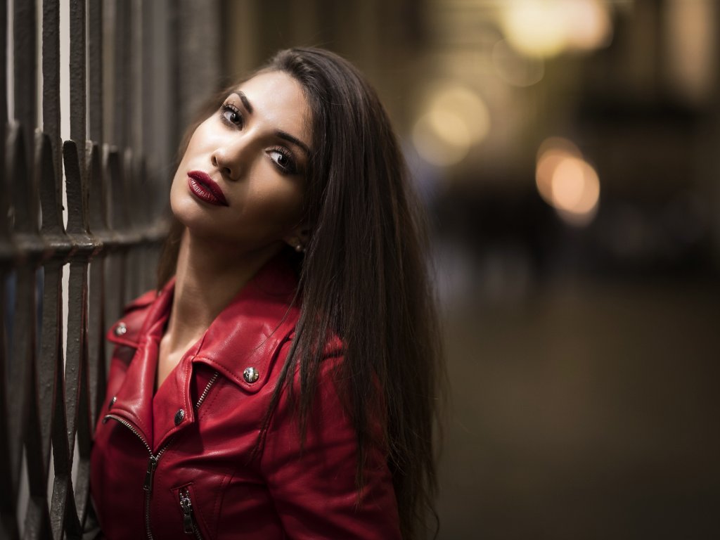 Download Wallpaper Look Face Model The Evening Lipstick Jacket