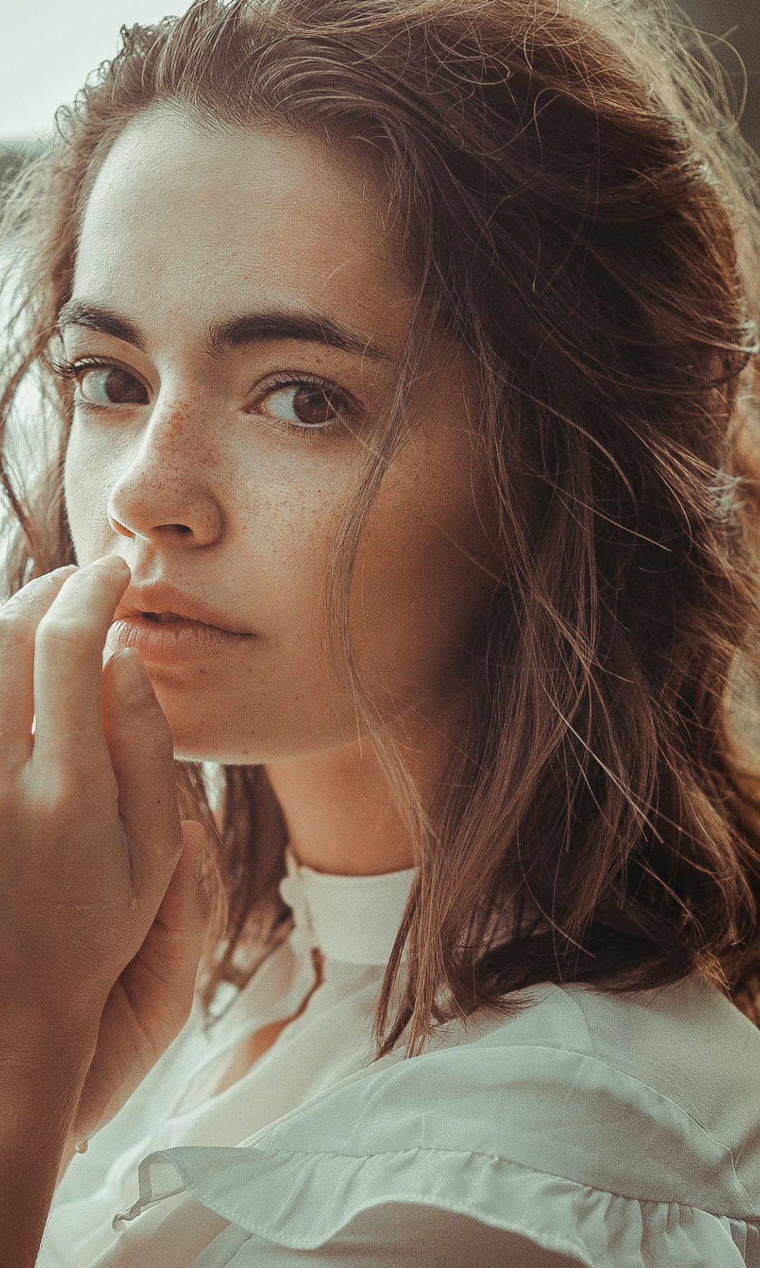 Download Wallpaper Portrait Freckles Sponge Kassio Epia Section