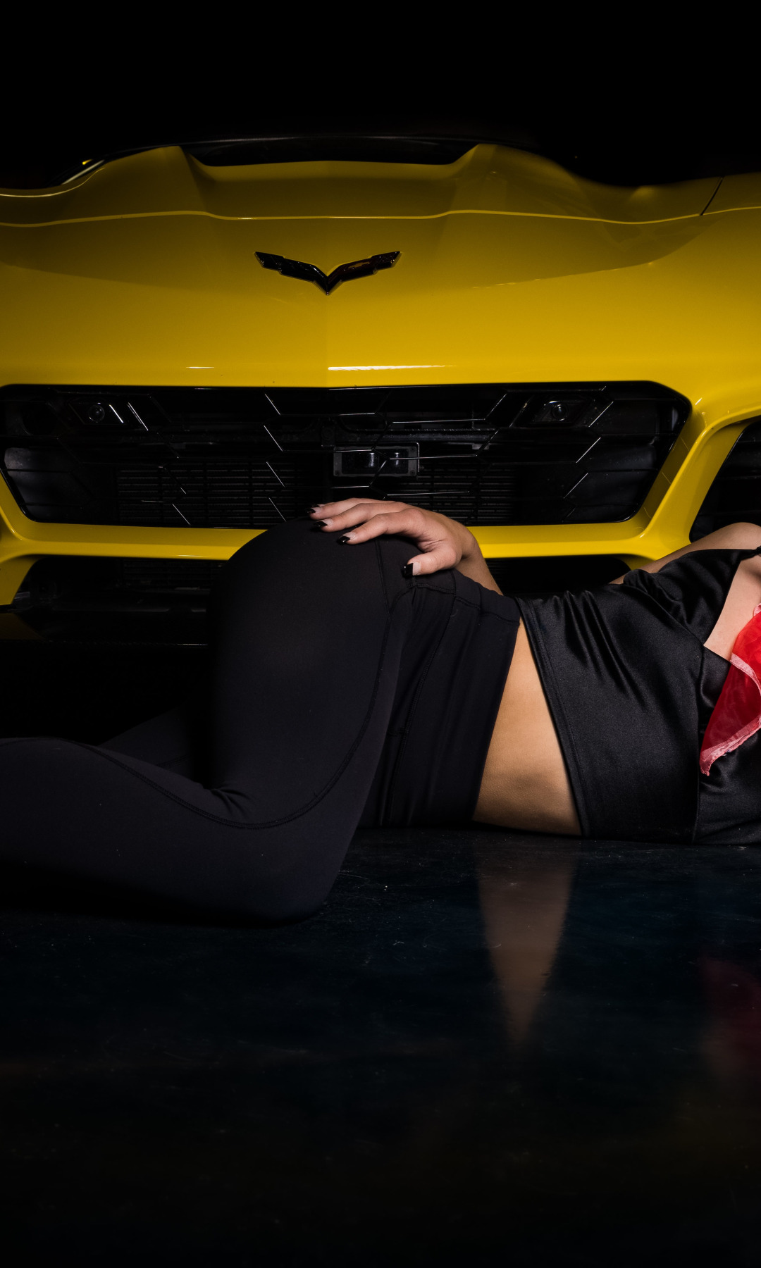 Download wallpaper Corvette, Chevrolet, Girl, ZR1, section girls in ...