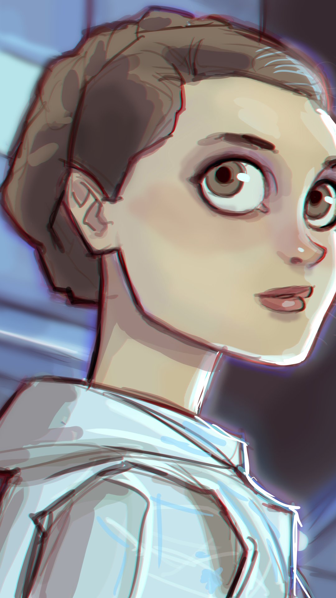 Download Wallpaper Eyes Look Girl Star Wars Art Leia Princess Leia Leia Organa Section