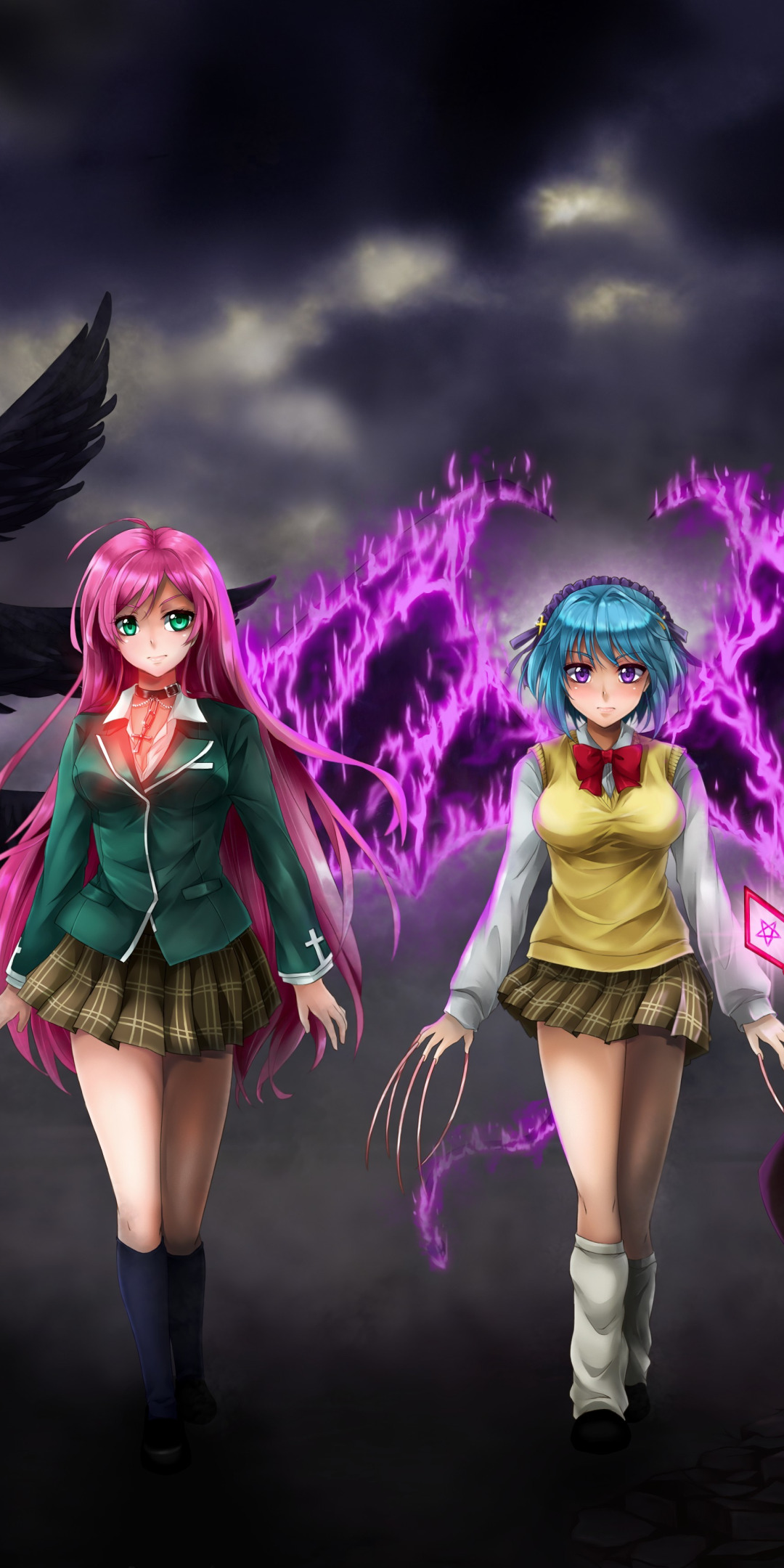 Download wallpaper sword, anime, wings, katana, ken, vampire, asian ...