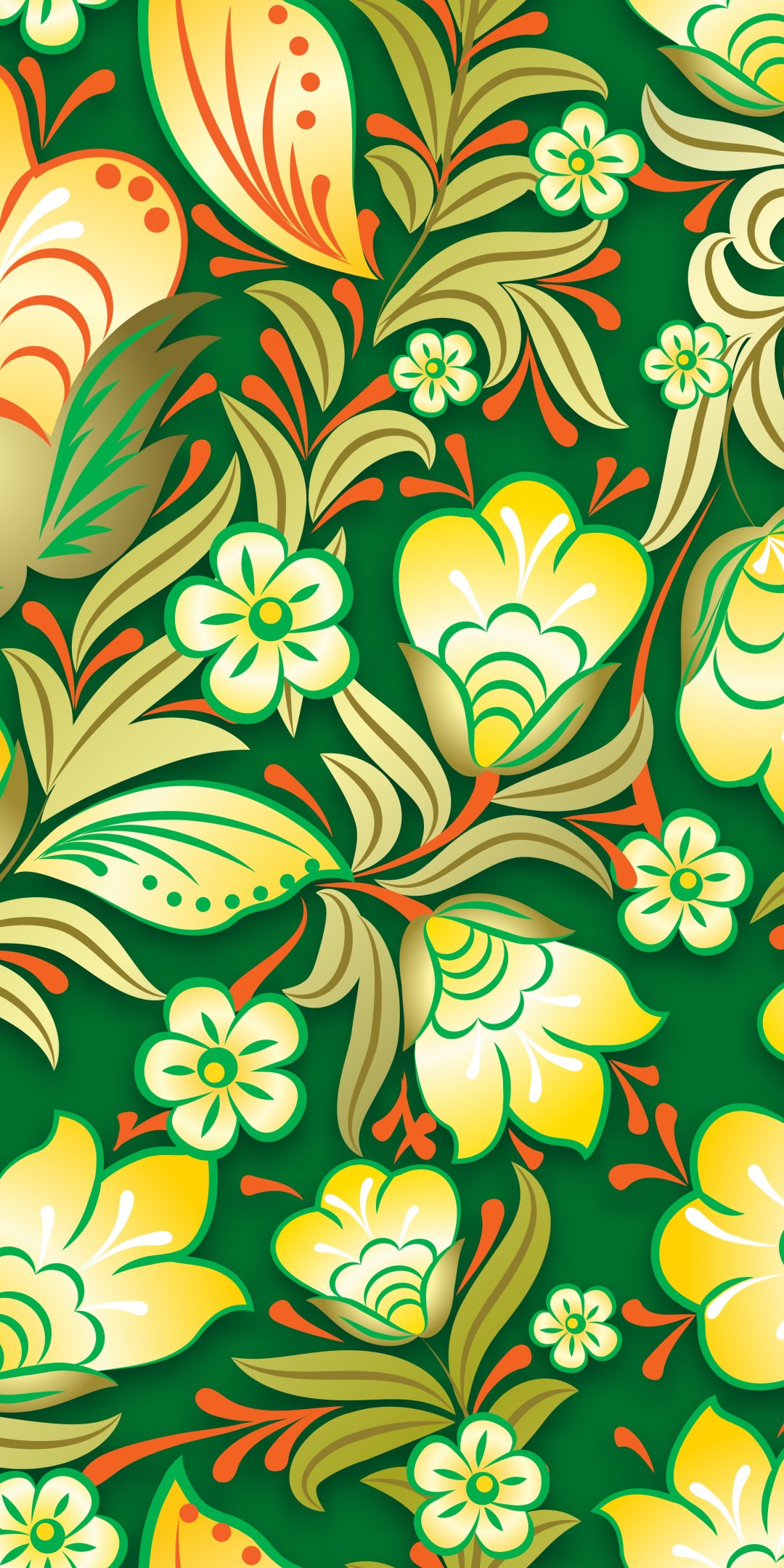 Download wallpaper Flowers, pattern, pattern, seamless, Floral ...