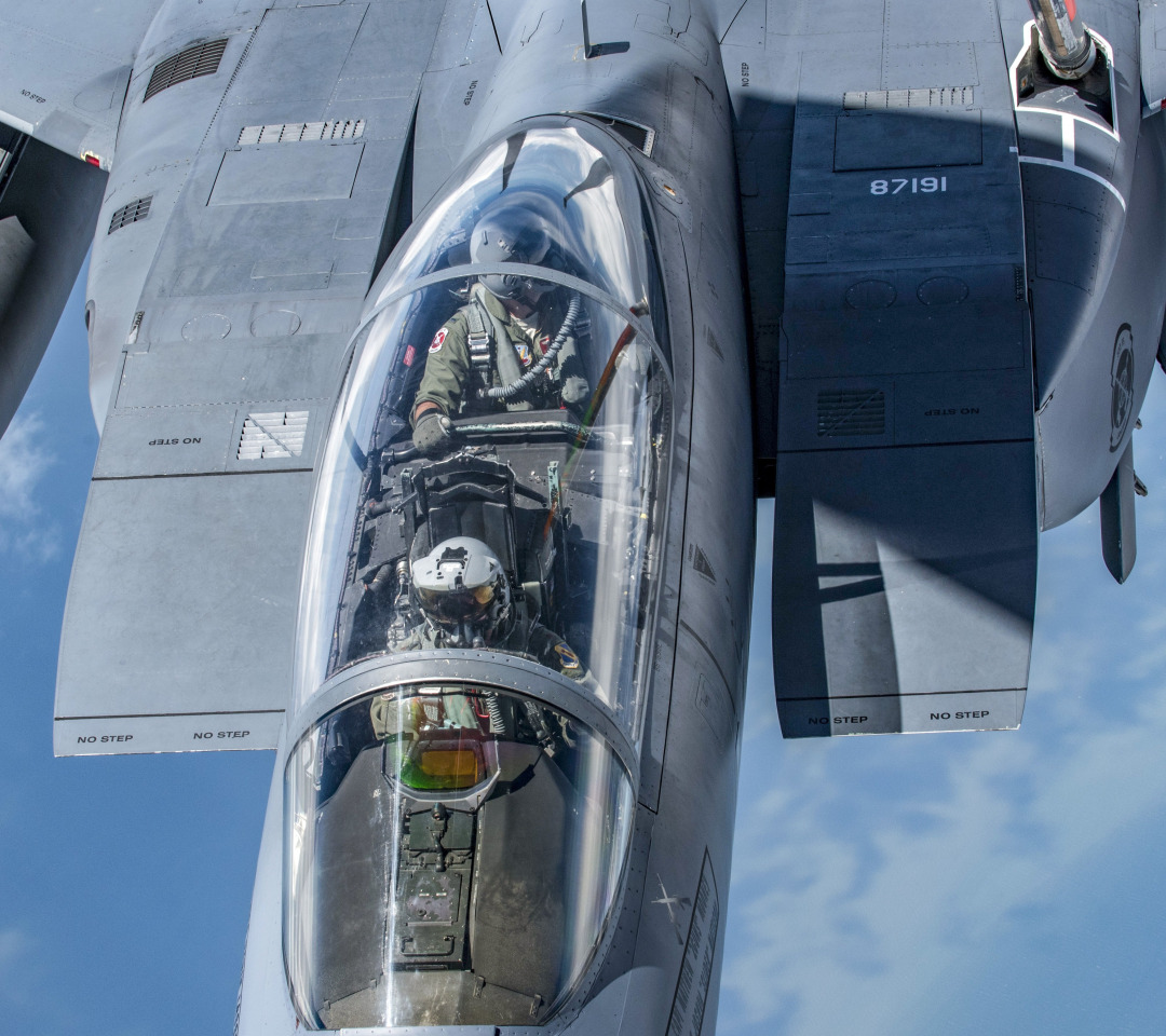 Download wallpaper USAF, Pilot, F-15E Strike Eagle, Cockpit, section ...