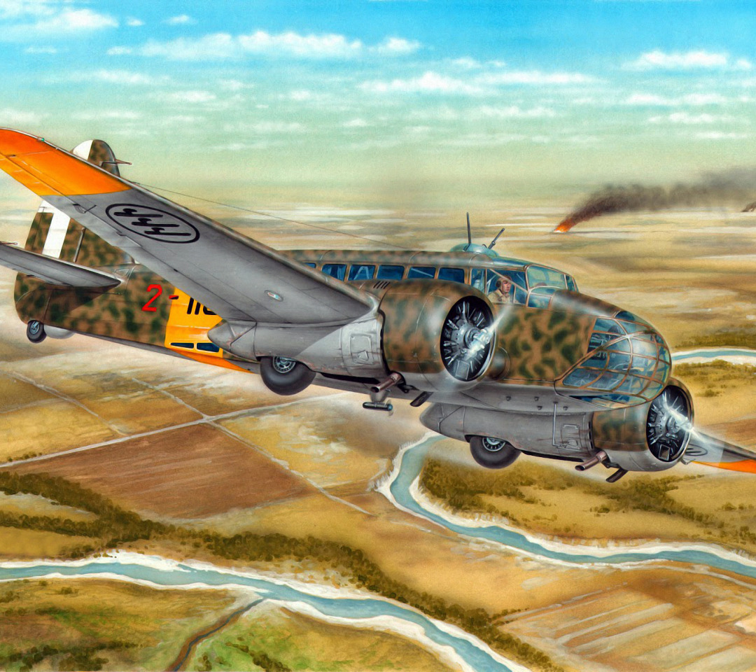 Download wallpaper war, art, airplane, painting, aviation, ww2, Caproni ...