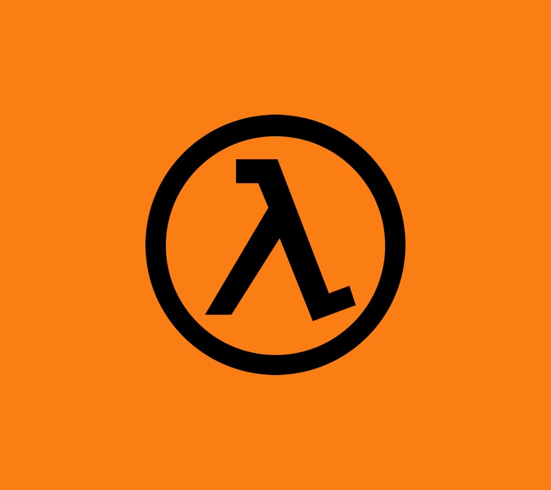 Download Wallpaper Orange Half Life Valve Logo 1998 Minimalism 4180