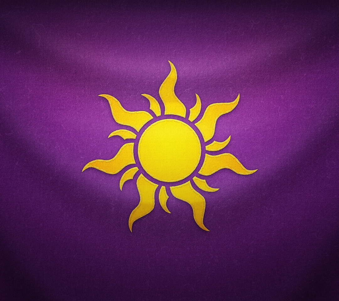 Download wallpaper purple, the sun, background, flag, Rapunzel, emblem ...