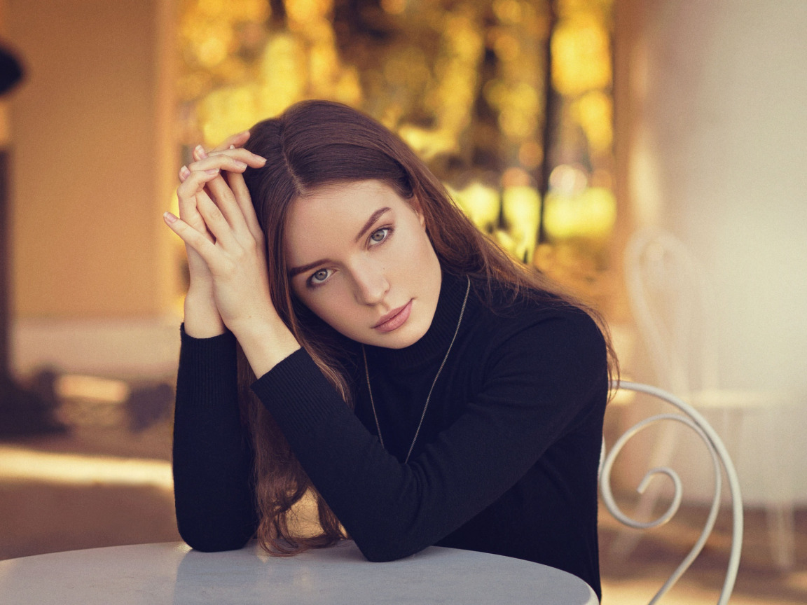 Download Wallpaper Girl Long Hair Photo Photographer Model Bokeh