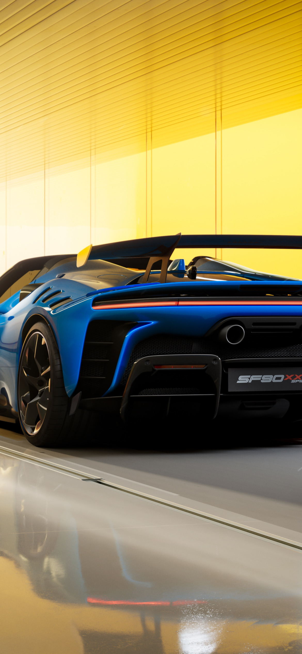 Download wallpaper Ferrari, rear view, SF90, Ferrari SF90 XX Spider ...