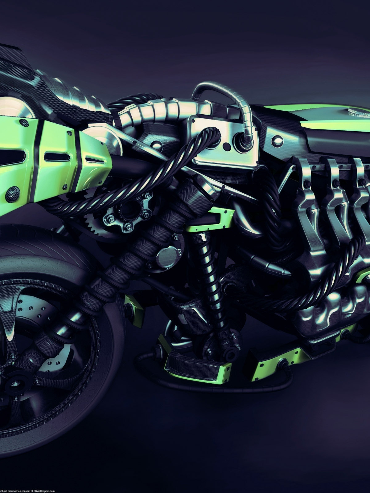 Download wallpaper wheel, motorcycle, bike, moto, bot bike, artem ...