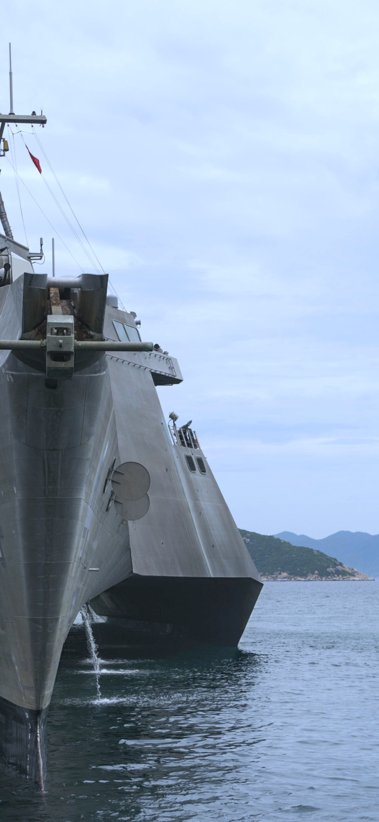 Download wallpaper ship, combat, intertidal, LCS-4, USS Coronado, section weapon in resolution ...