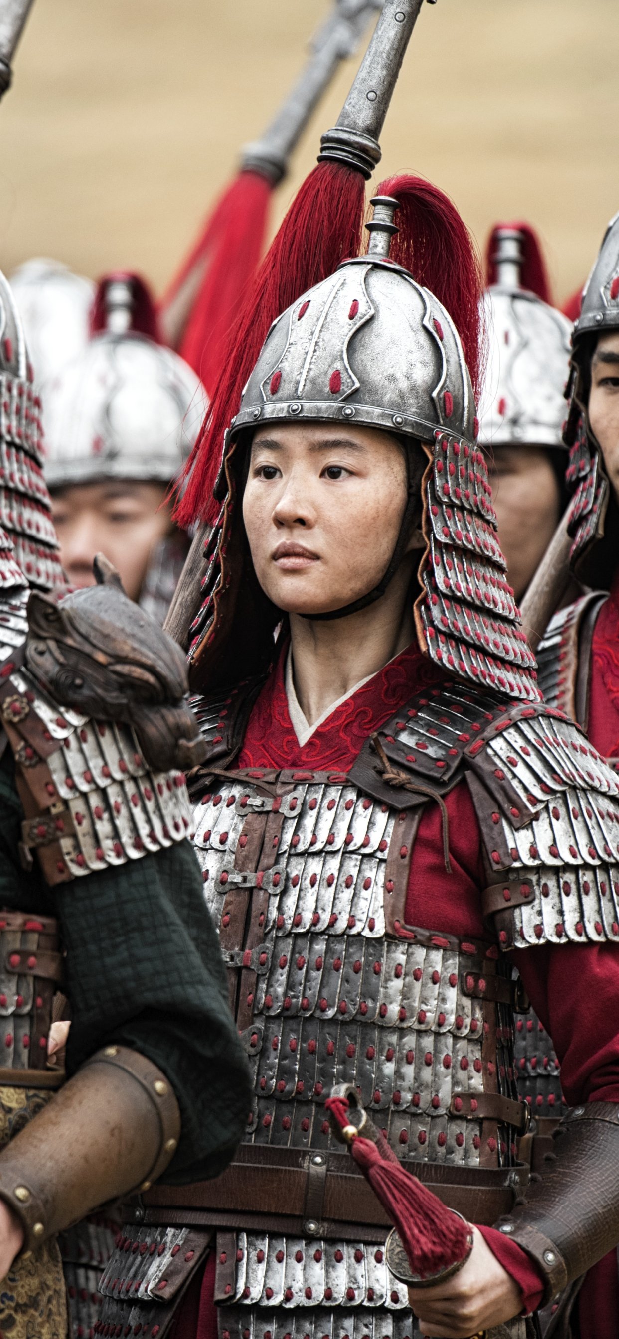 Download Wallpaper Disney Mulan Yifei Liu Yoson An Section Films In Resolution 1242x2688