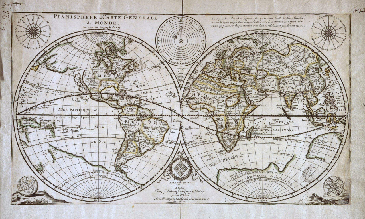 Download wallpaper map, hemisphere, planisphere duval, section ...