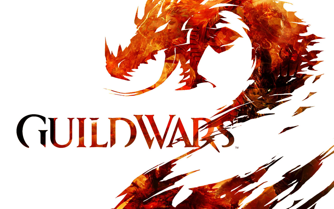 Download wallpaper logo, Guild Wars 2, mmo, GW2, section games in ...