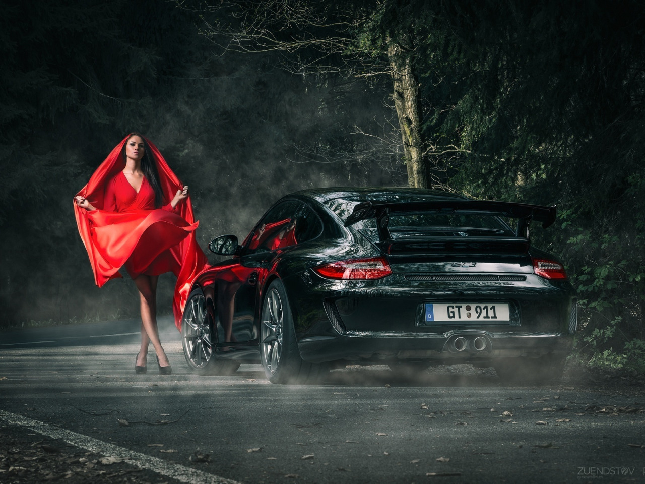 Download wallpaper 911, Porsche, dark, red, GT3, beautiful, model, Anne ...