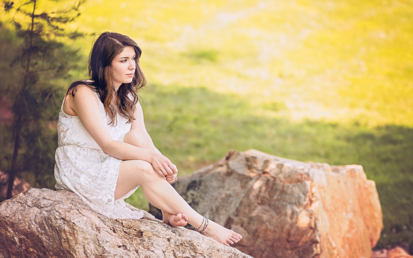 Download wallpaper summer, girl, pose, section girls in resolution 1440x900