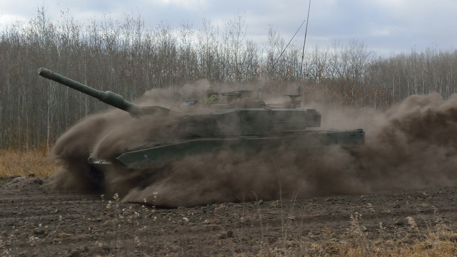Download wallpaper speed, dust, tank, combat, Leopard 2А6, "The leopard ...
