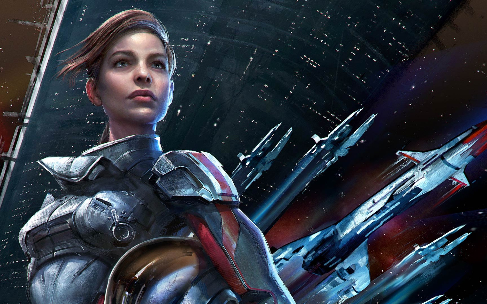 Download Wallpaper Space Mass Effect Mass Effect Andromeda Sarah