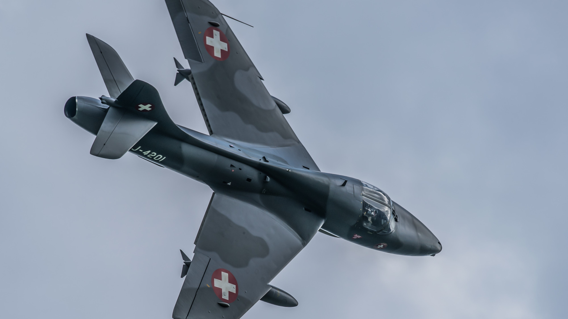 Download wallpaper flight, fighter, cabin, bomber, Hawker Hunter ...