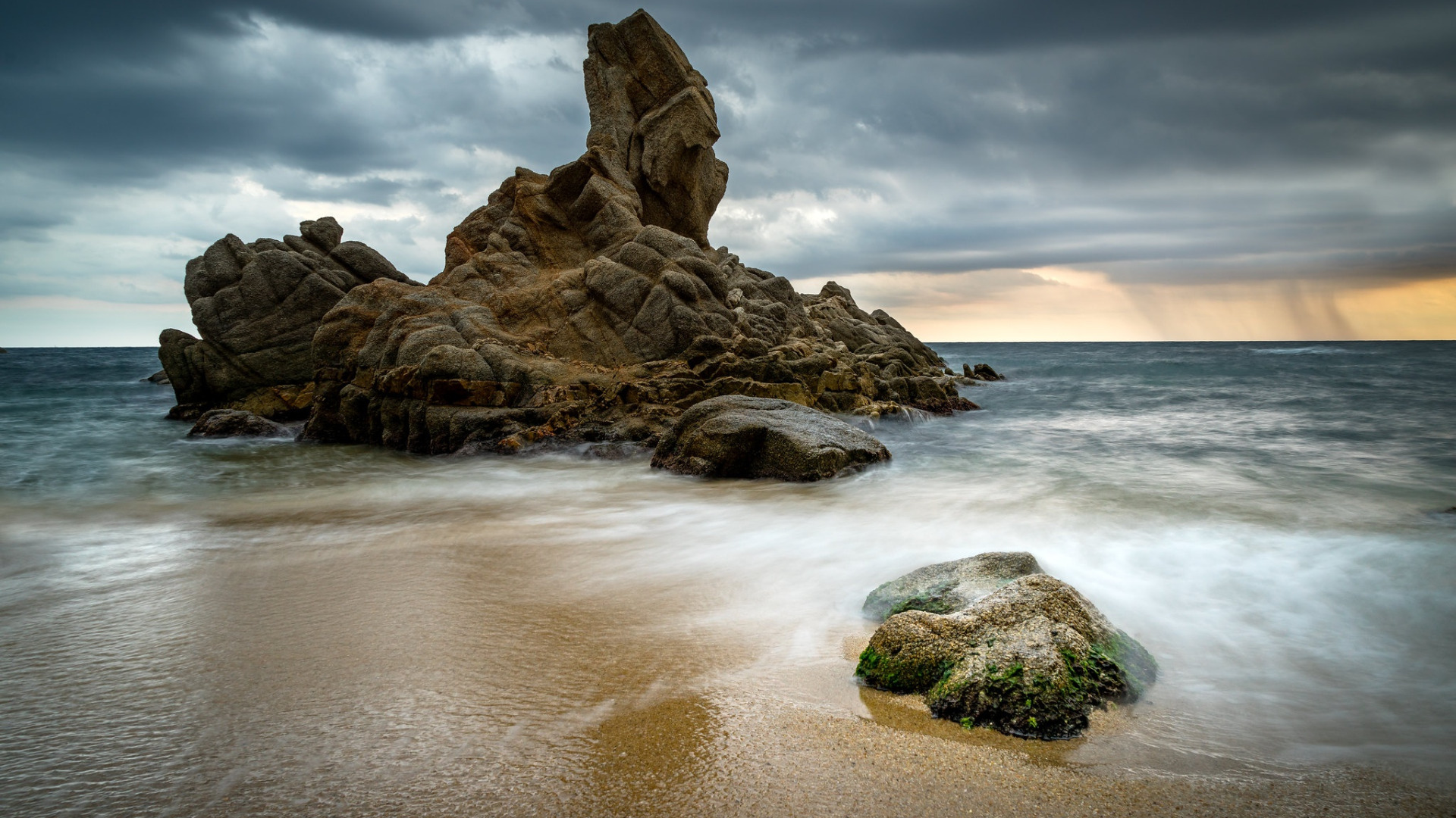 Download wallpaper rock, coast, Spain, section landscapes in resolution ...