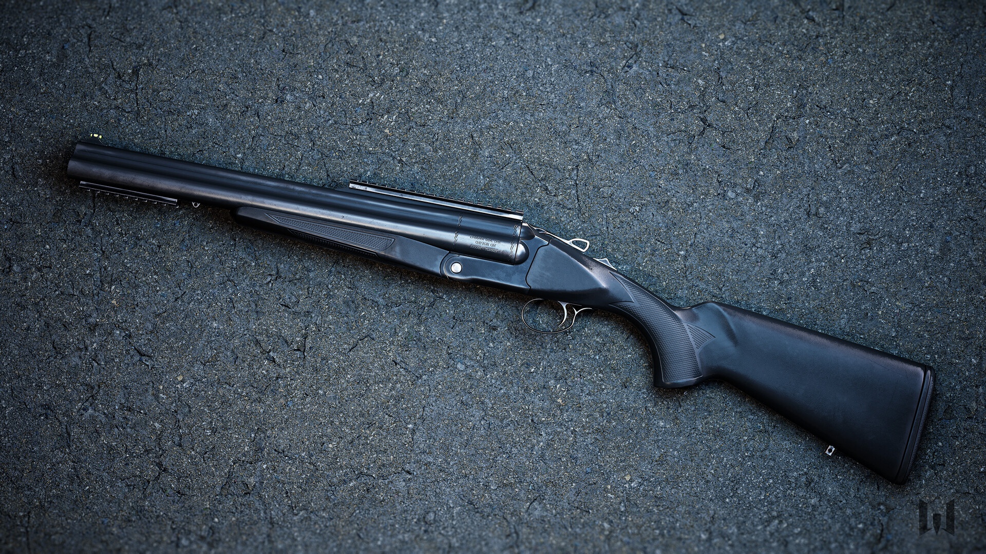 Download wallpaper weapons, gun, shotgun, weapon, render, shotgun ...