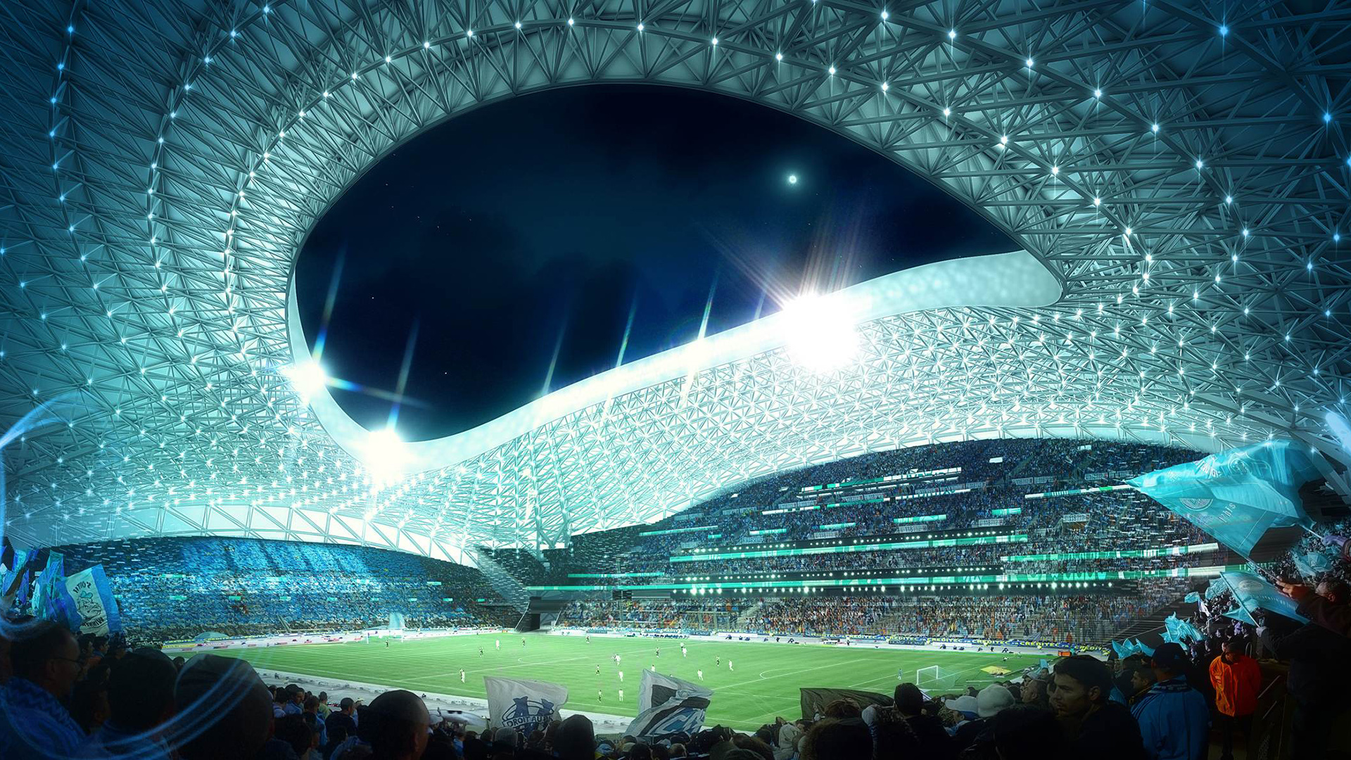 Velodrome Wallpaper Stade Of Olympique De Marseille And Citec,