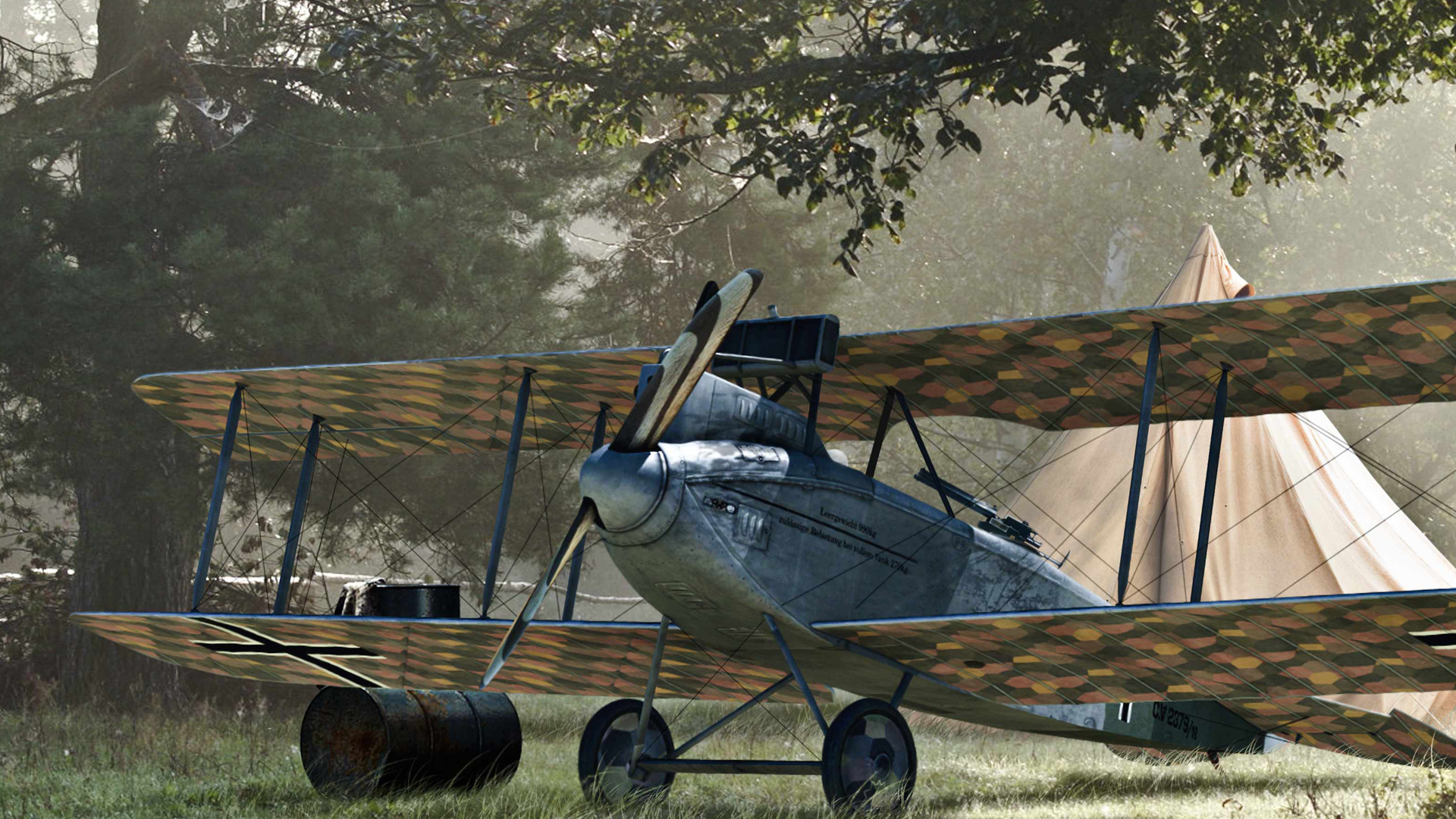 Download wallpaper WWI, camping, albatros, section aviation in ...