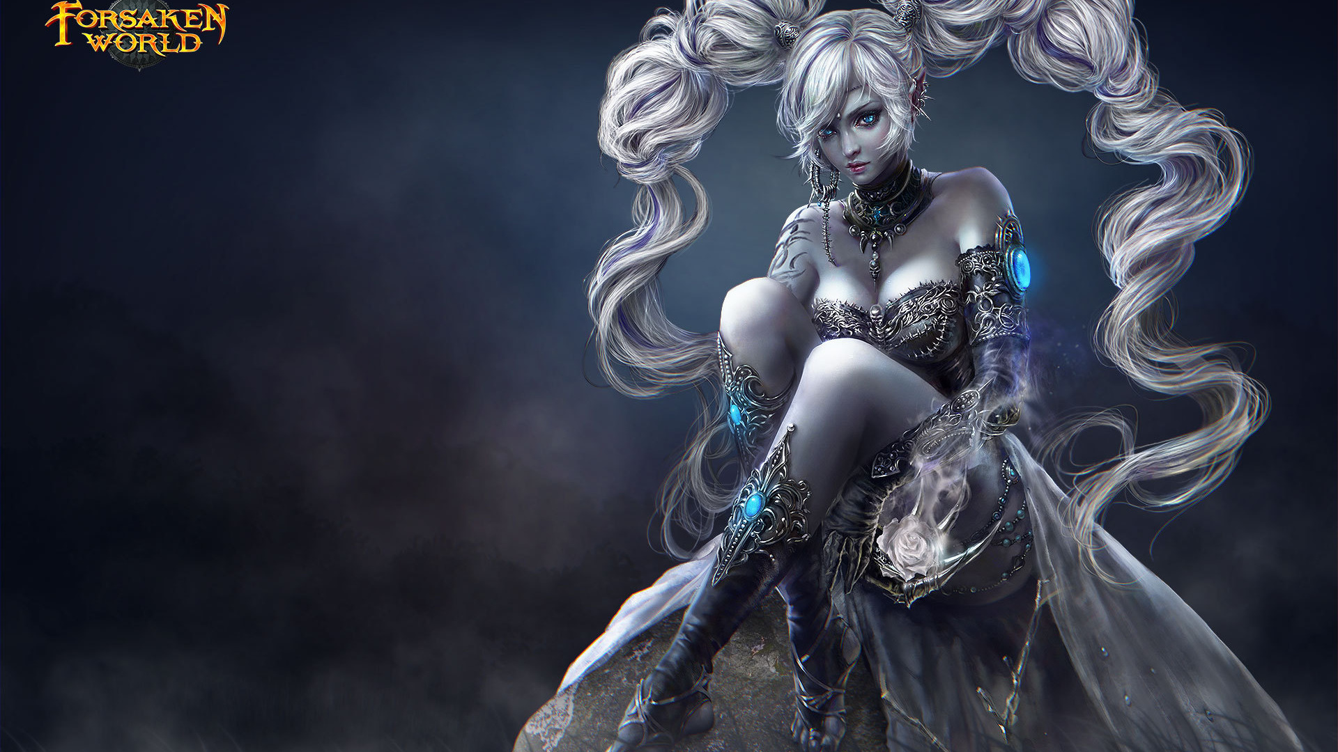 Download wallpaper night, Dark Age-Forsaken World, the girl werewolf, Lycan, section games in ...