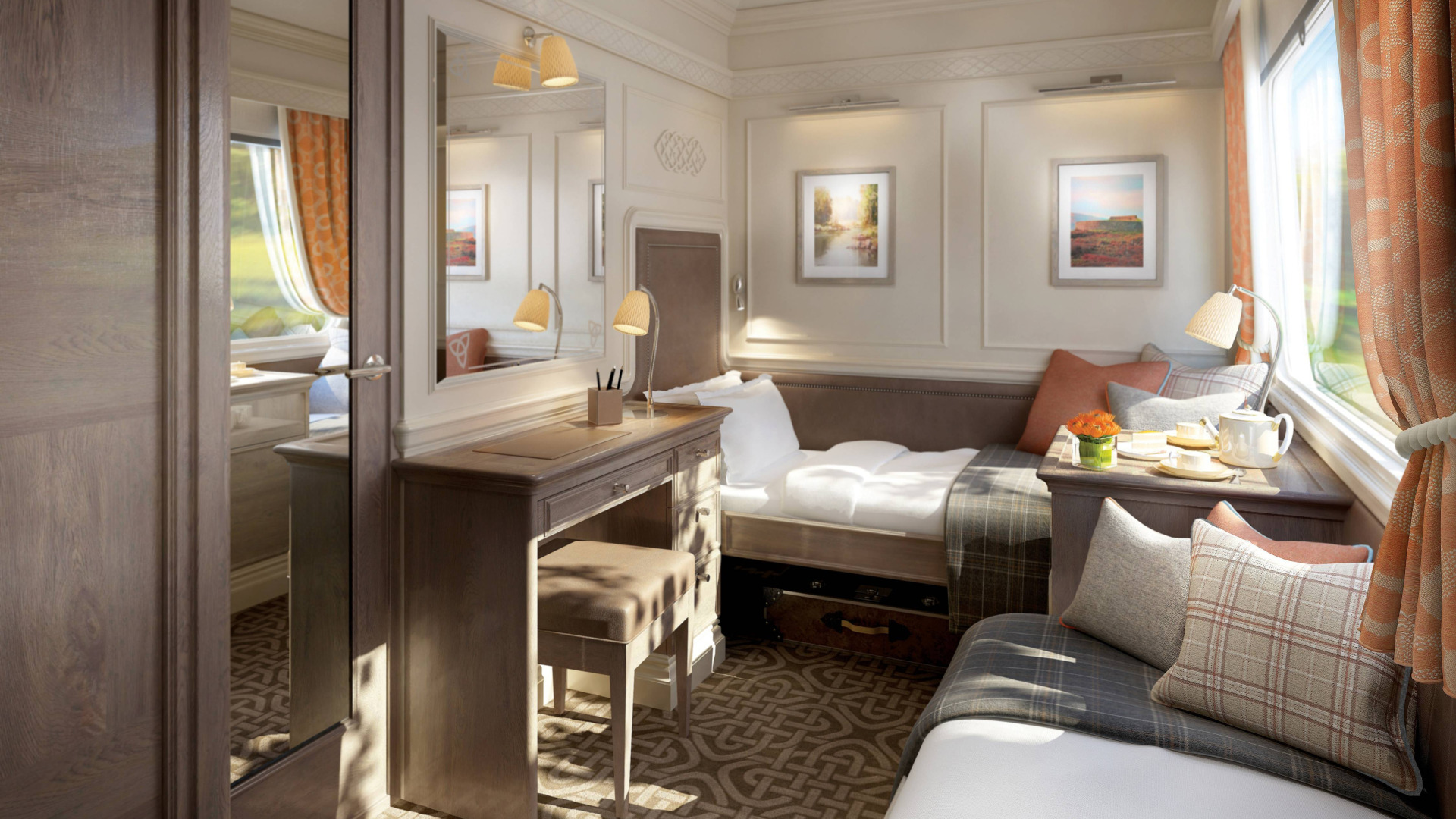 Download wallpaper Irish Orient Express, luxury, room, train ...