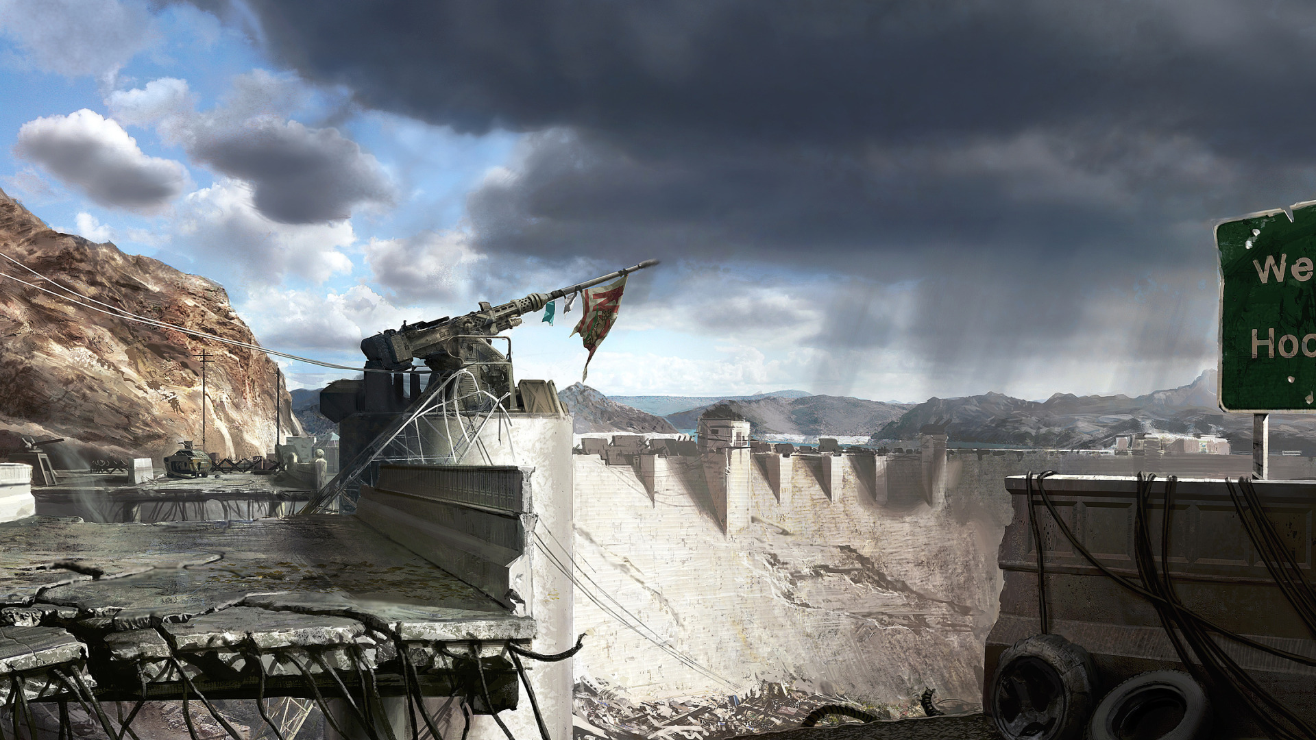 Download wallpaper flag, gun, Fallout, New.Vegas, section games in ...