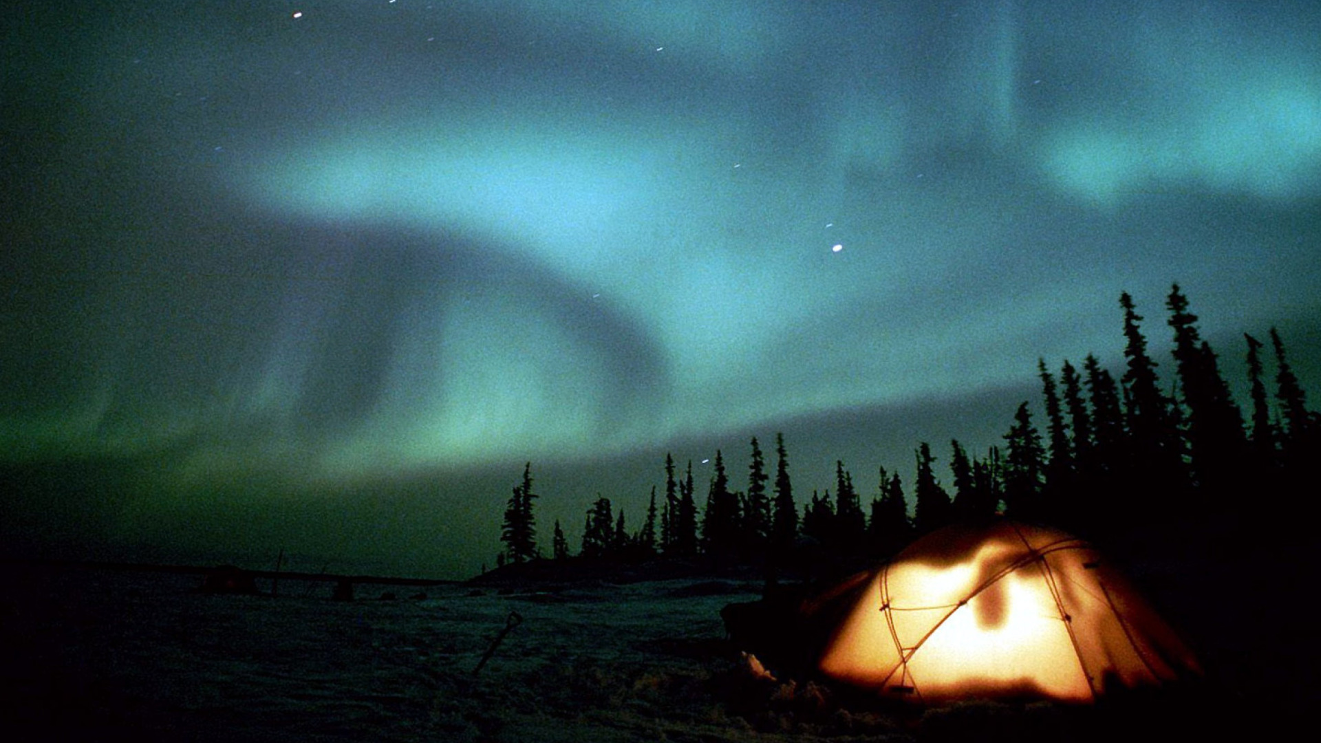 Download wallpaper the sky, night, nature, Northern lights, tent ...