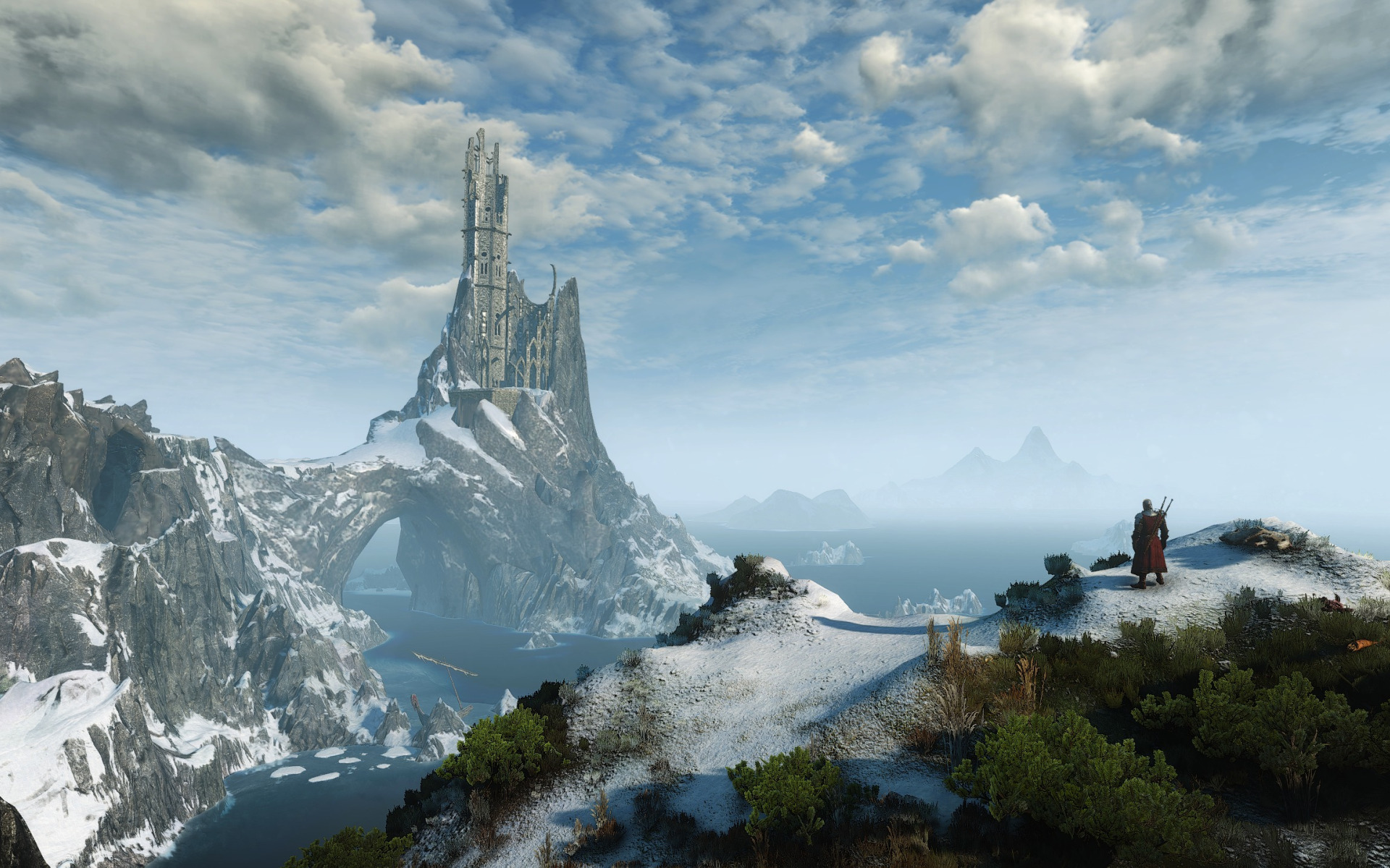 Download wallpaper castle, panorama, The Witcher, The Witcher 3:Wild ...