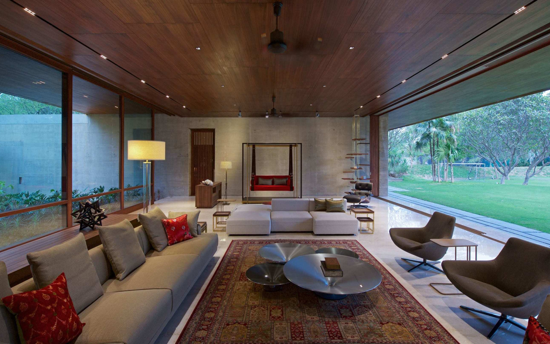 Download wallpaper design, interior, living room, DIYA Residence, by ...