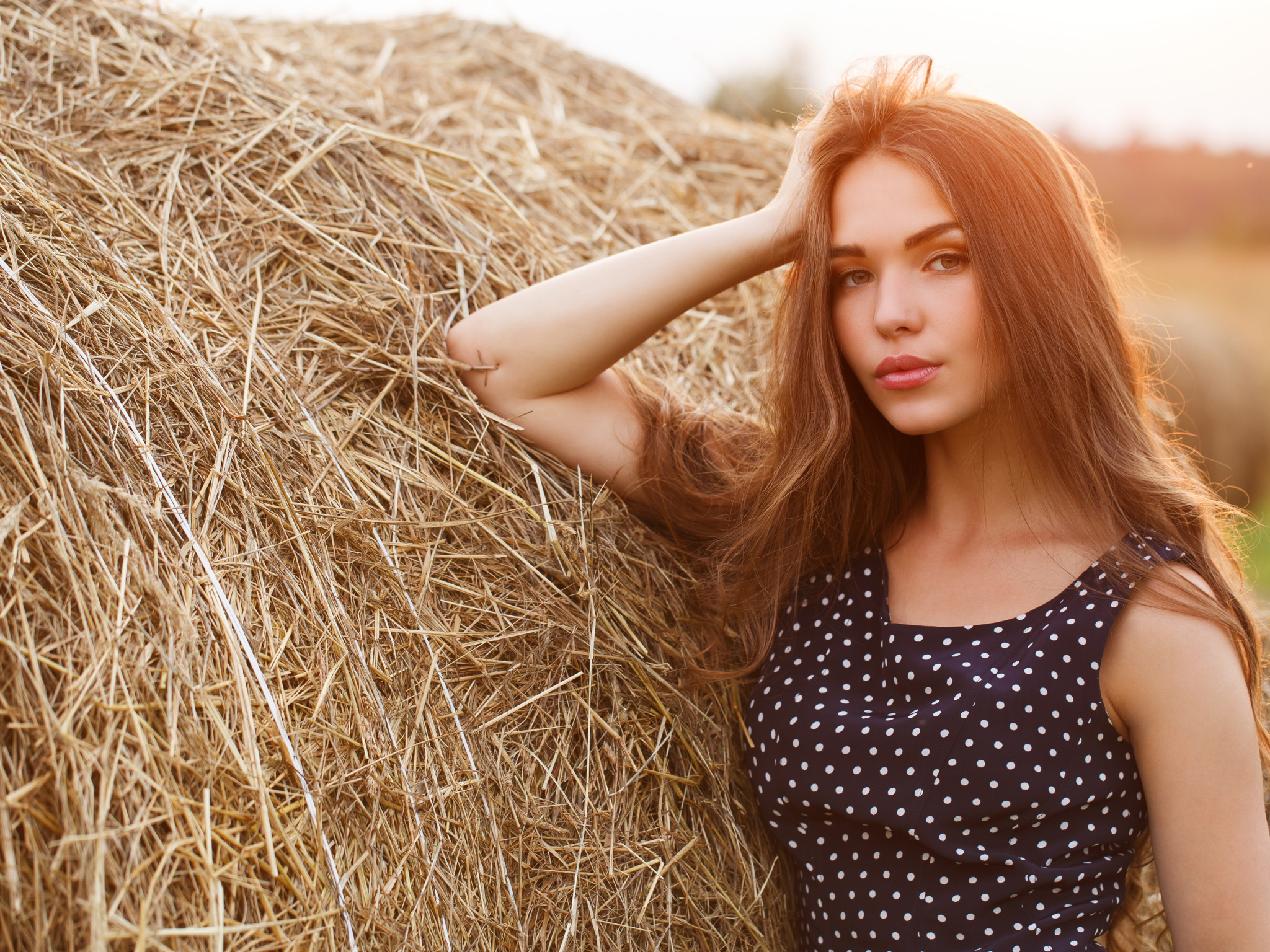 Download Wallpaper Look Girl Light Nature Face Pose Portrait