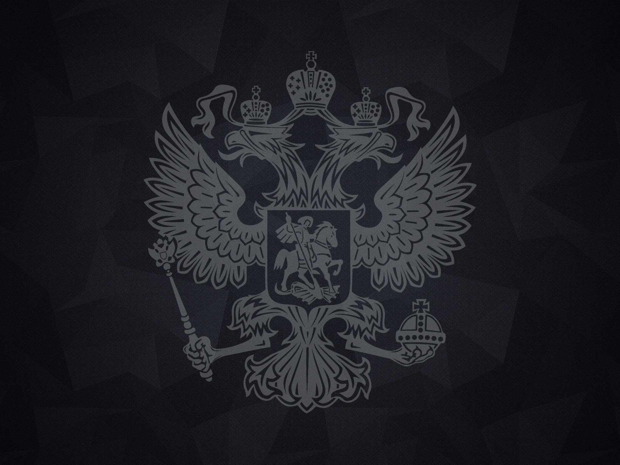 Download wallpaper eagle, Russia, coat of arms, section style in ...