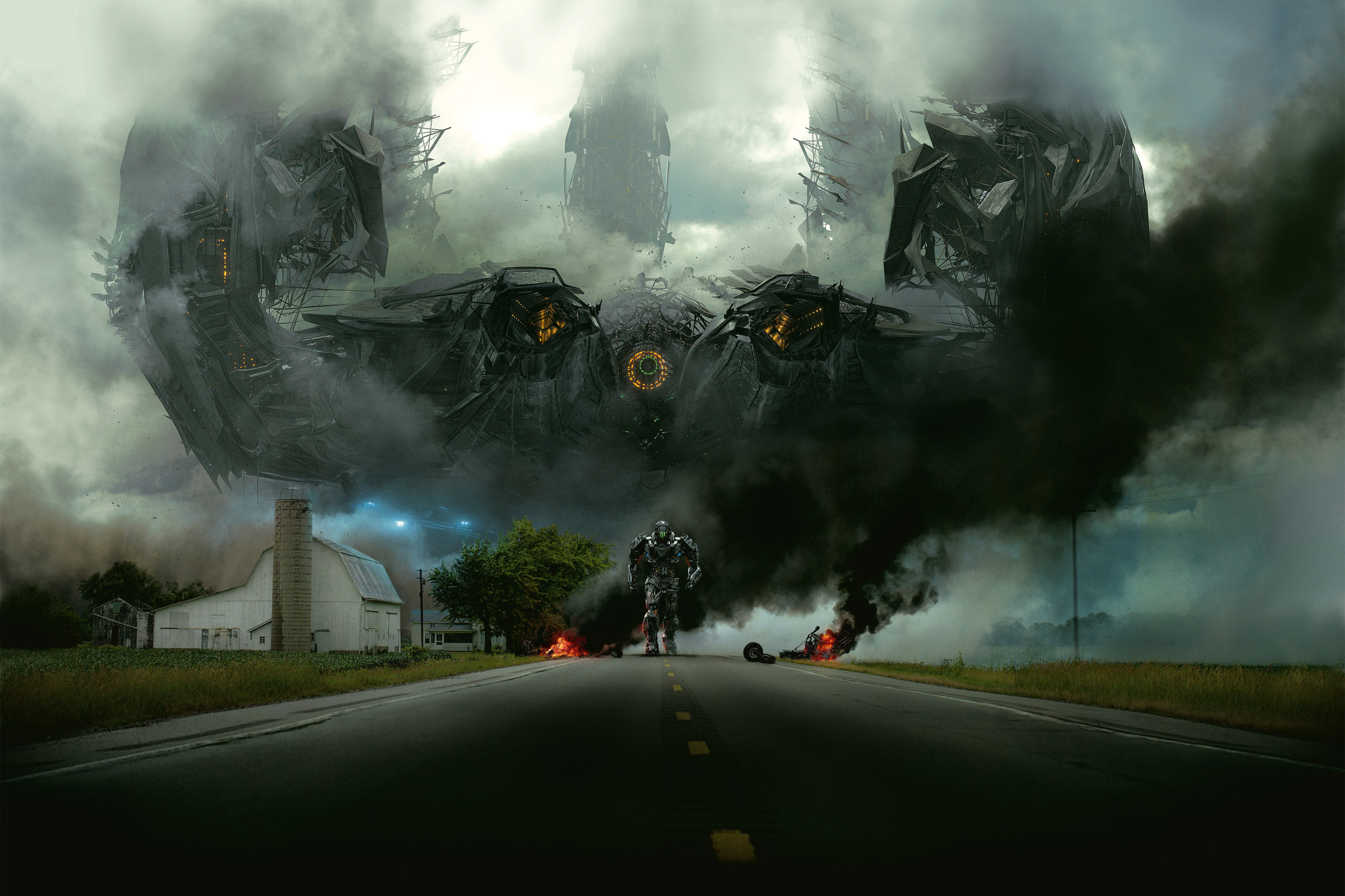 Download wallpaper road, robot, transformer, Transformers, Age Of ...