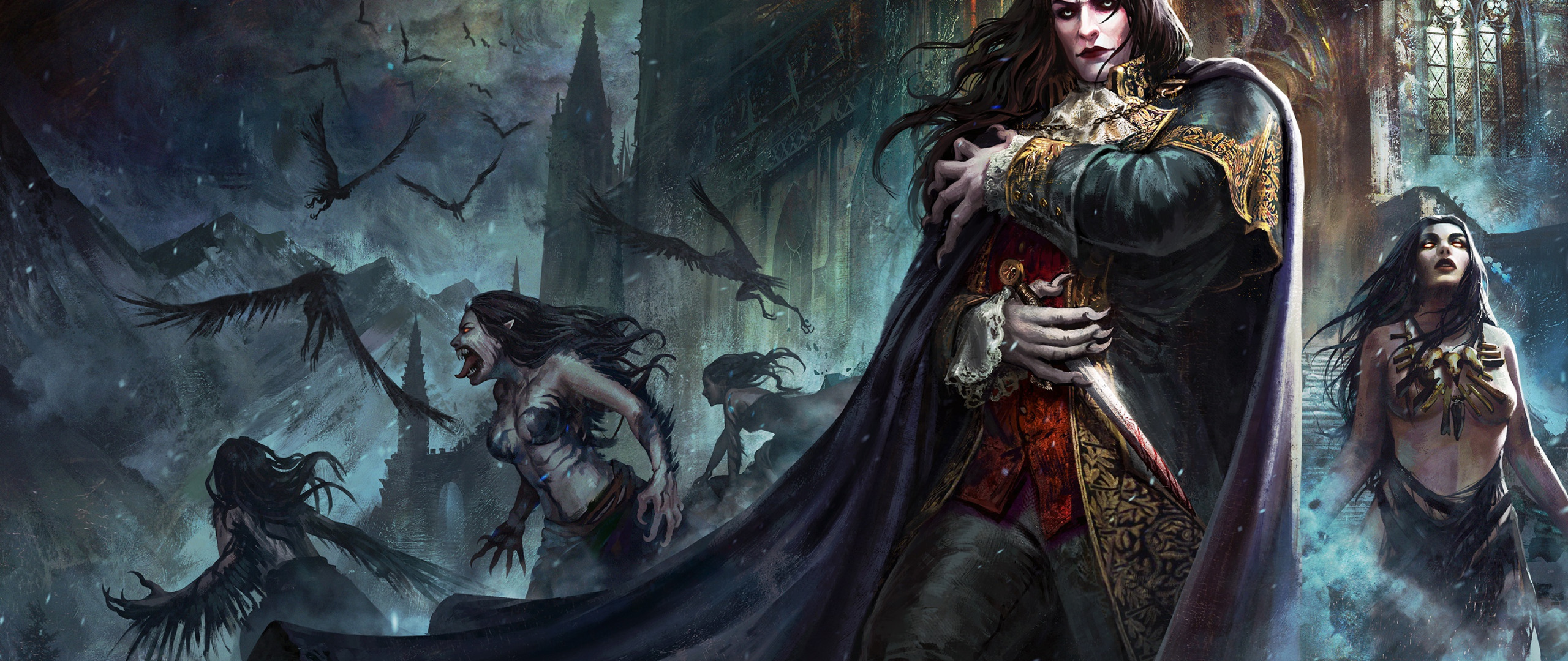 Download wallpaper castle, girls, vampire, section fantasy in ...