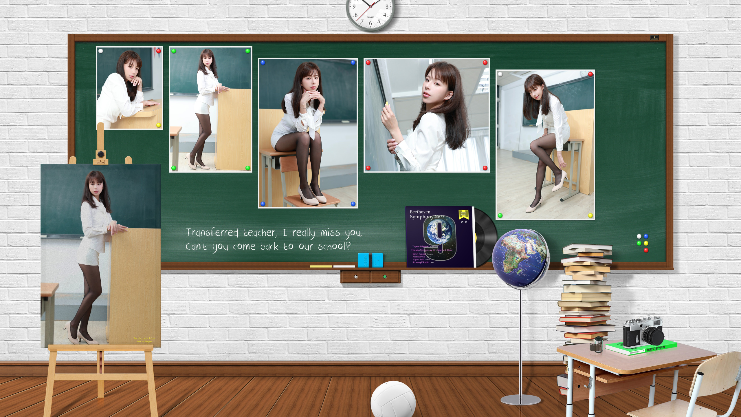 Download wallpaper school, teacher, classroom, section girls in ...
