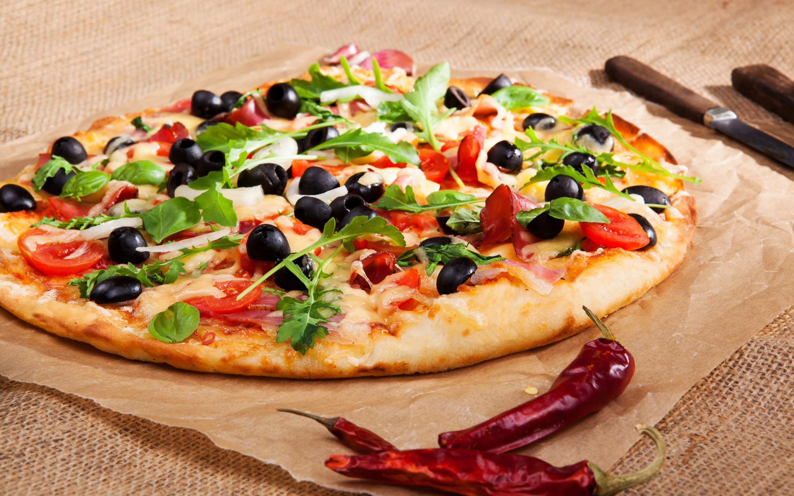 Download wallpaper food, cheese, pepper, vegetables, pizza, tomatoes ...