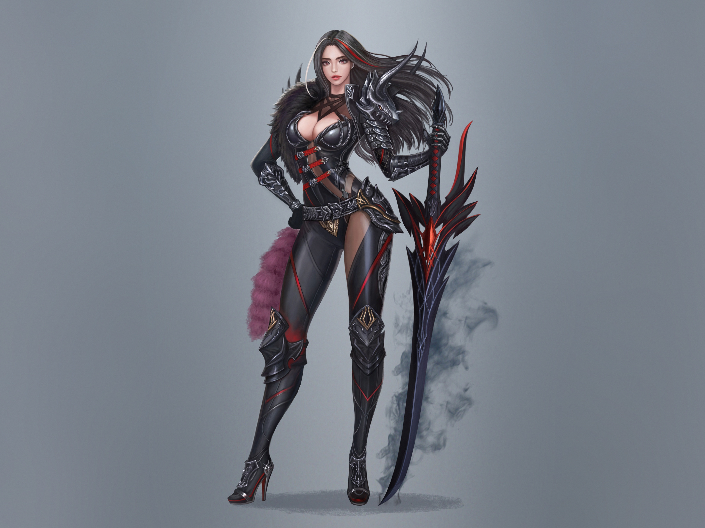 Download wallpaper Girl, Fantasy, Art, Style, Warrior, Minimalism ... Download wallpaper Girl, Fantasy, Art, Style, Warrior, Minimalism ...