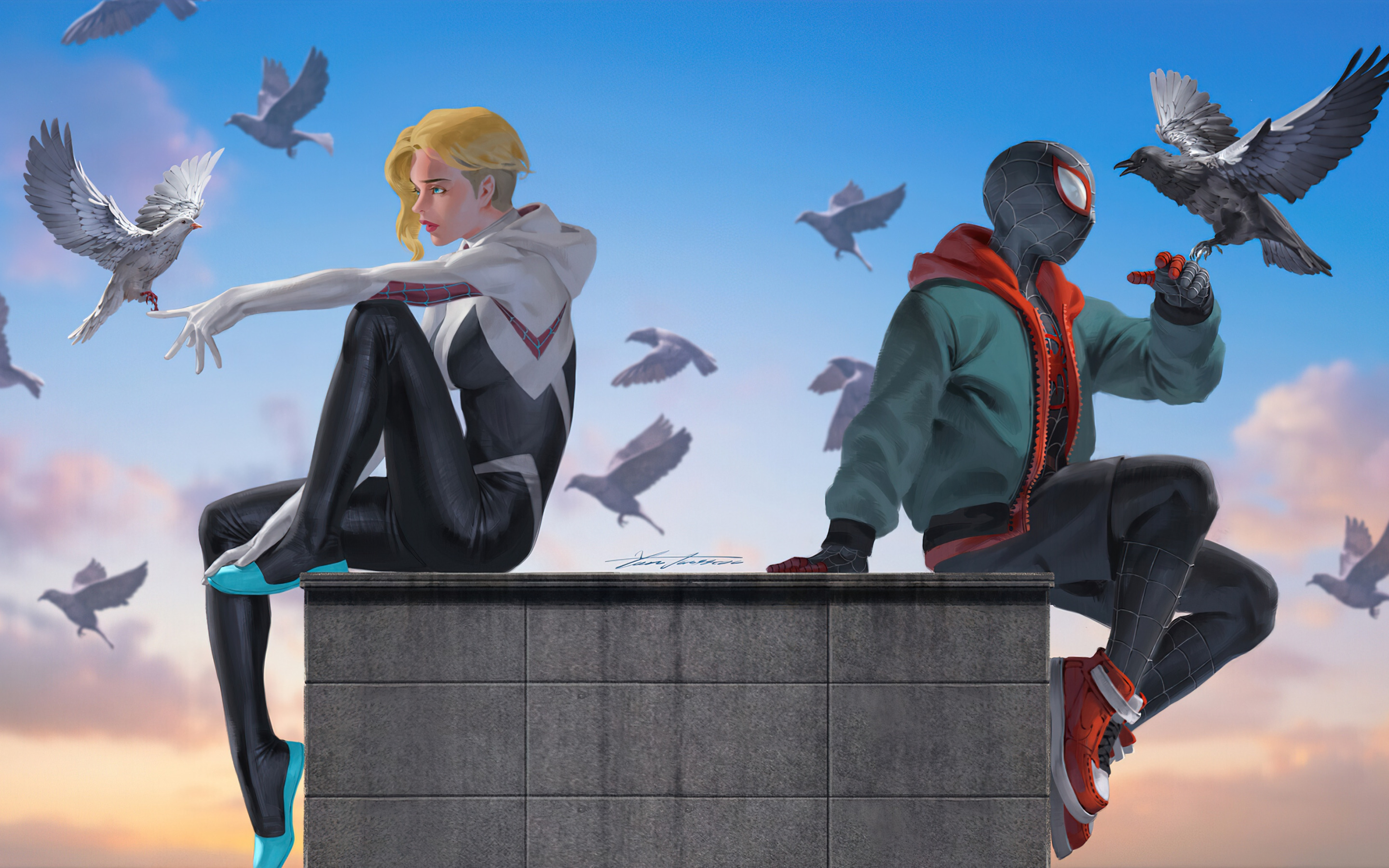 Download wallpaper Marvel, Spider Man, Gwen Stacy, Spider Gwen, Comic ...