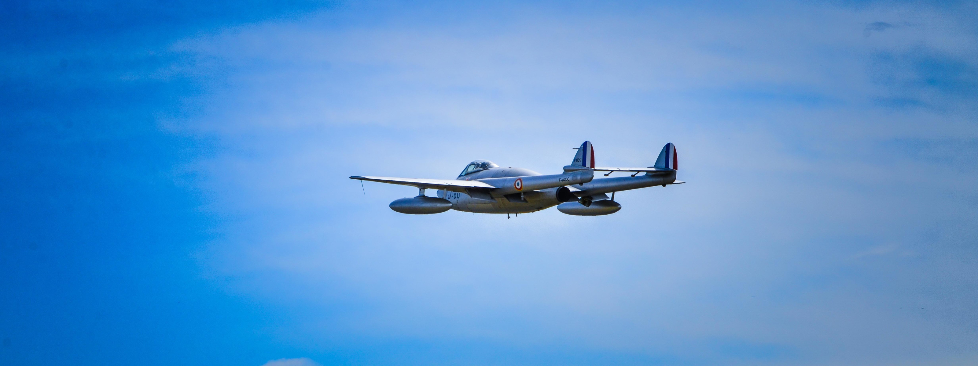 Download wallpaper the sky, clouds, flight, the plane, fighter, jet ...