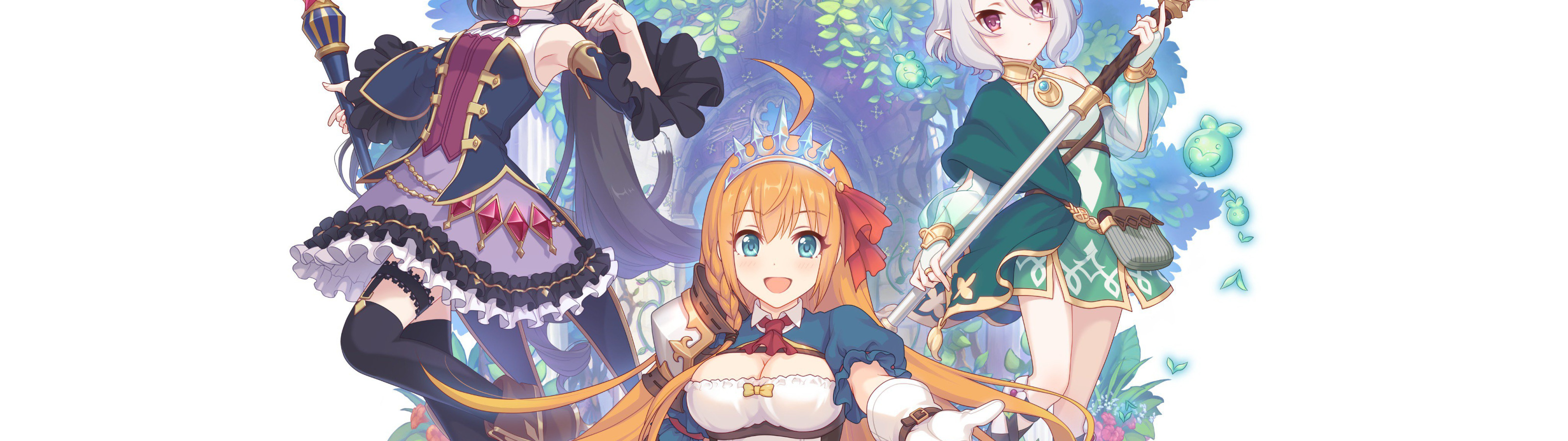 Download wallpaper girls, fantasy, trio, Eustiana of Astraea, Kokoro Natsume, Princess Connect ...