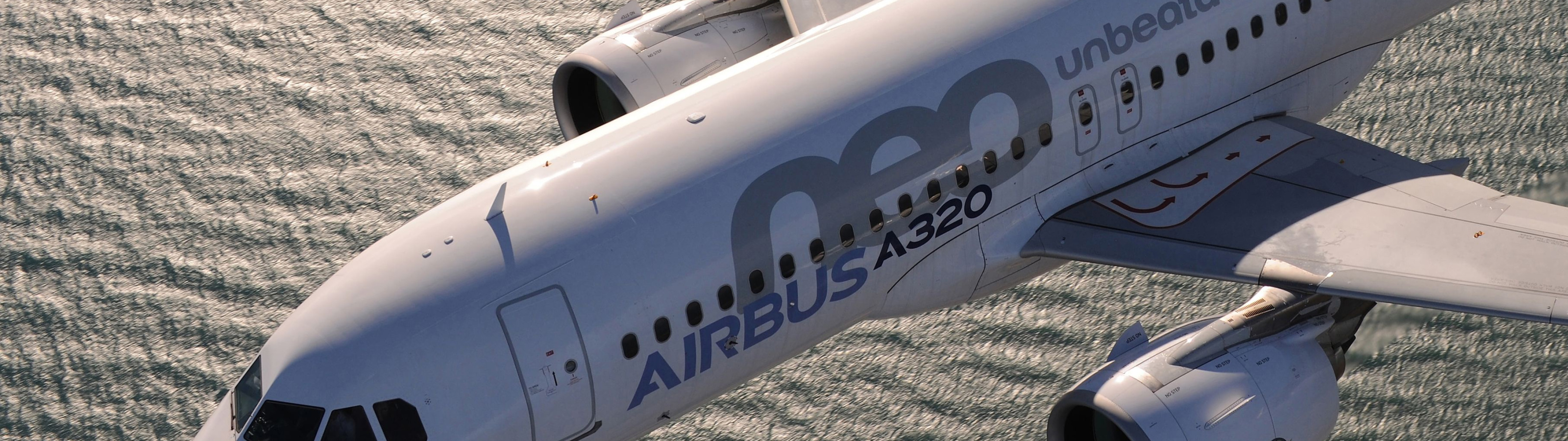 Download wallpaper Sea, Airbus, Airliner, Airbus A320, A320, Airbus A320neo, section aviation in ...