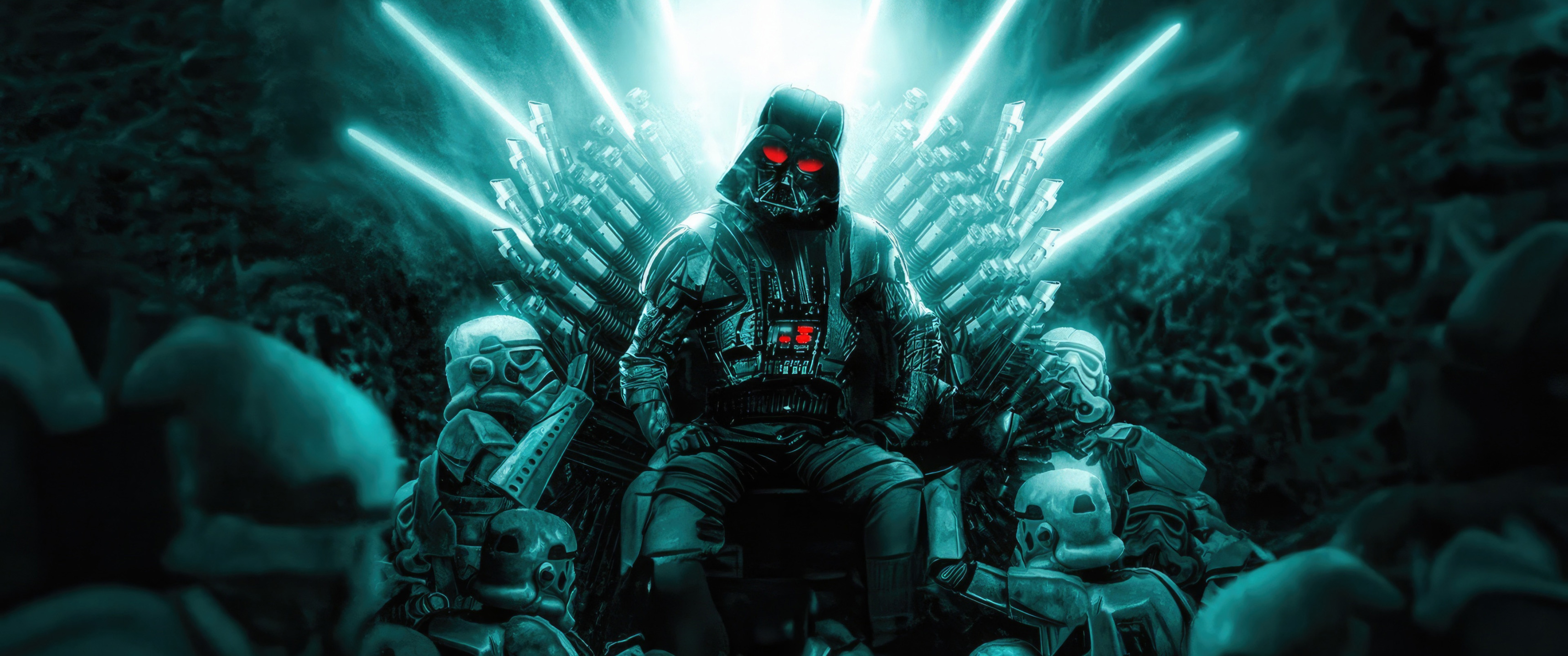 Download wallpaper darth vader, crown, sitting, section fantasy in ...