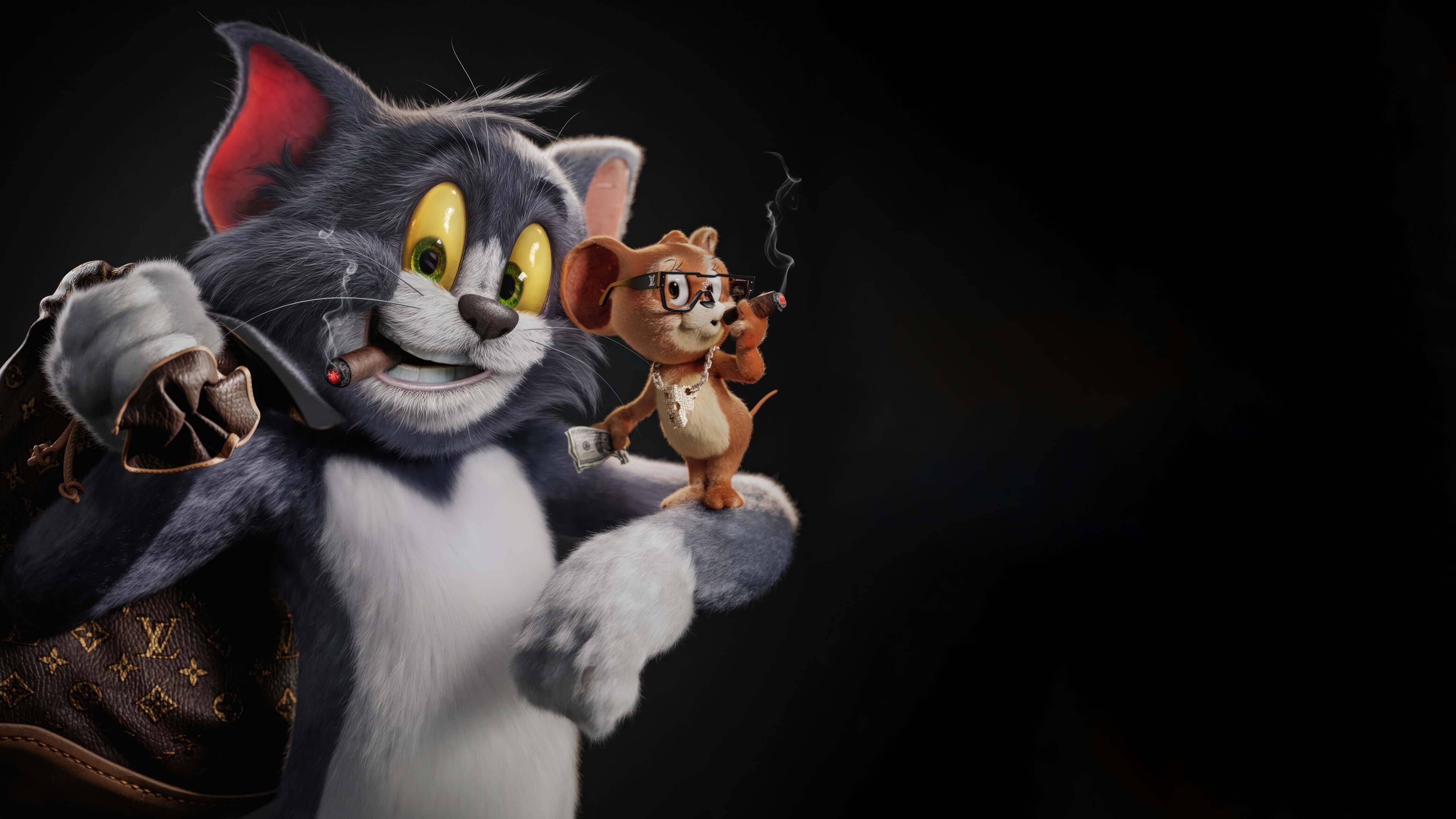 Download wallpaper Digital Art, Tom and Jerry, Cartoon, section films ...