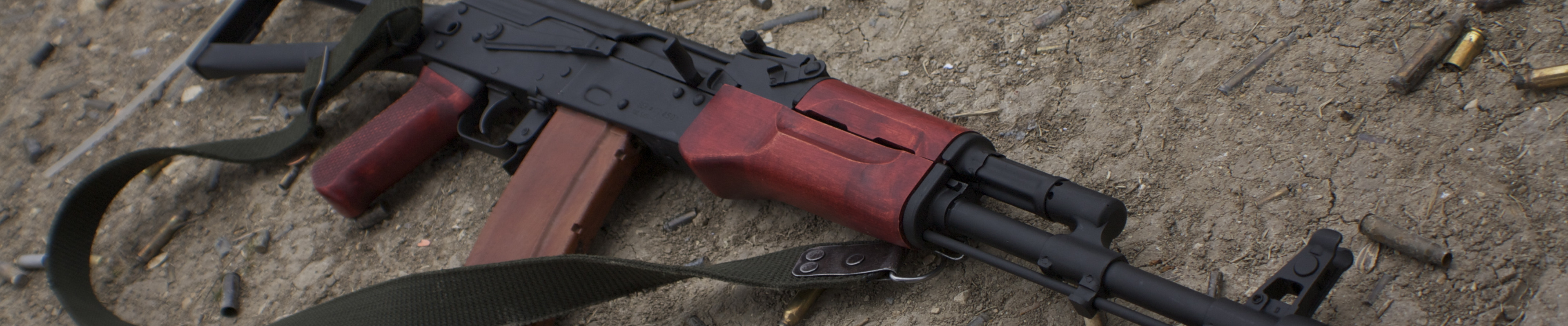 Download Wallpaper Weapons Machine Kalashnikov Aks Section Weapon In Resolution 3840x800