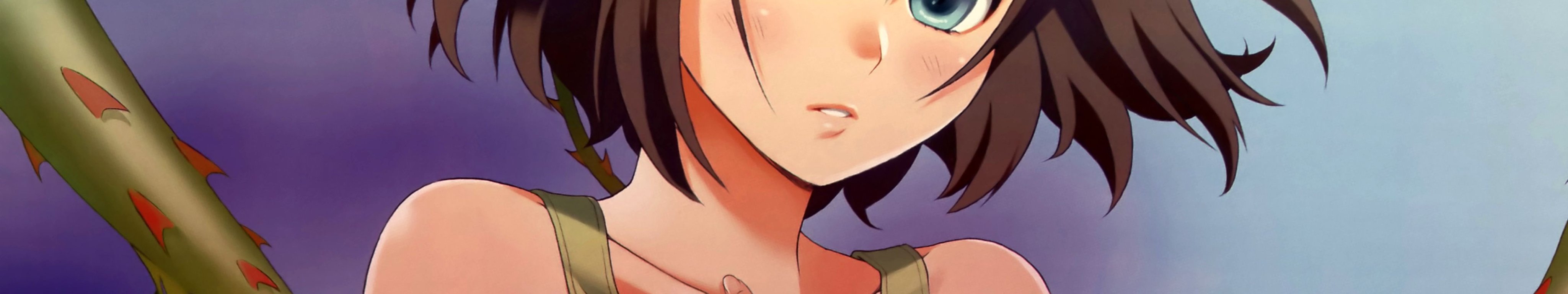 Download Wallpaper Girl Rose Anime Girl Rose Flowers In Her Hair